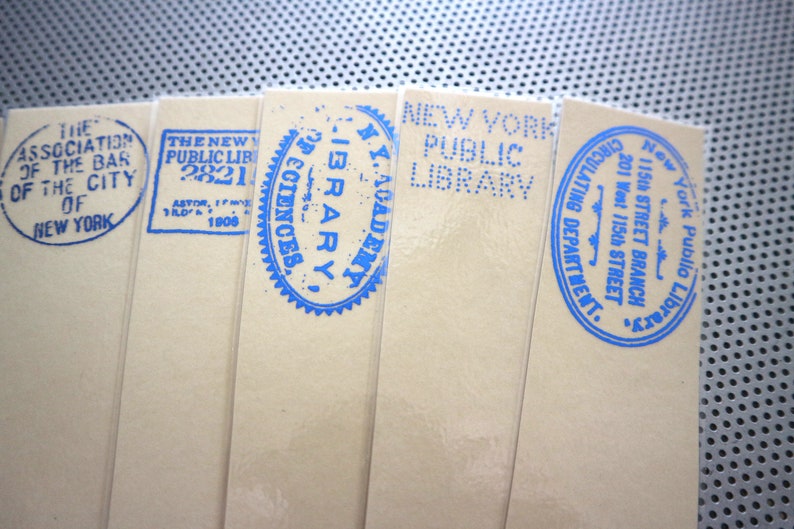 NYC Bookmark Set of 9 New York City Library Stamps Librarian | Etsy