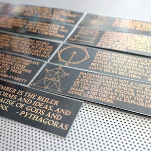 Mathematics Quotes Bookmark Set of Mathematician Scientist Book ...