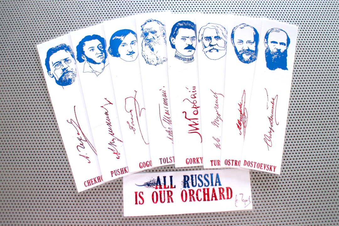 Russian Writers Set of 9 Bookmarks Portraits Great Classical Authors ...