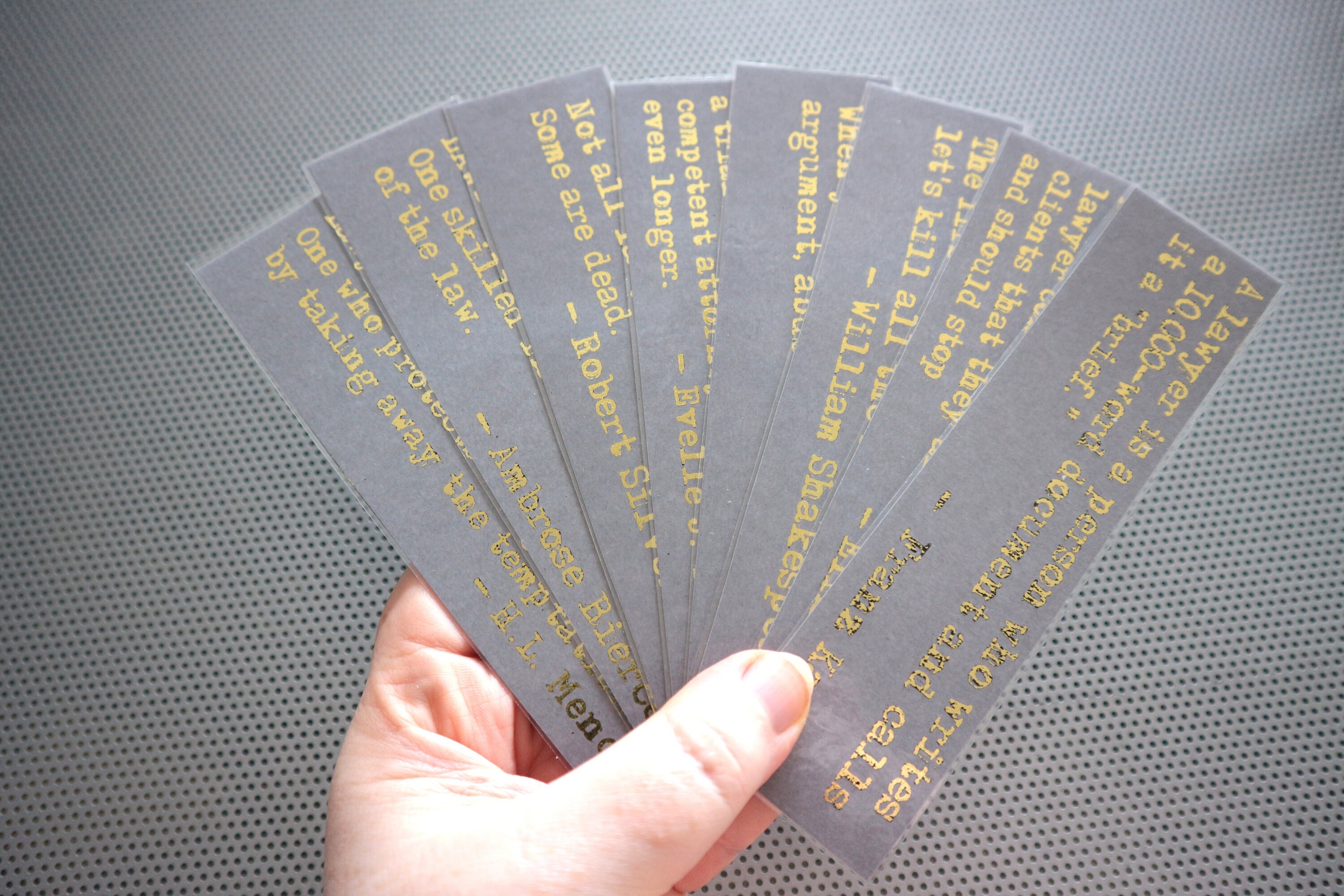 Funny Lawyer Bookmarks / Set of Nine Handmade Quote Jokes by - Etsy ...