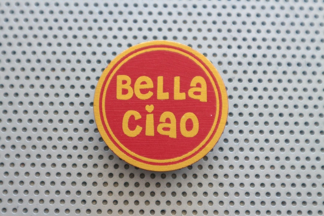Bella Ciao Pin 1.5" Pinback Badge or Button. Handmade Antifa Communism ...