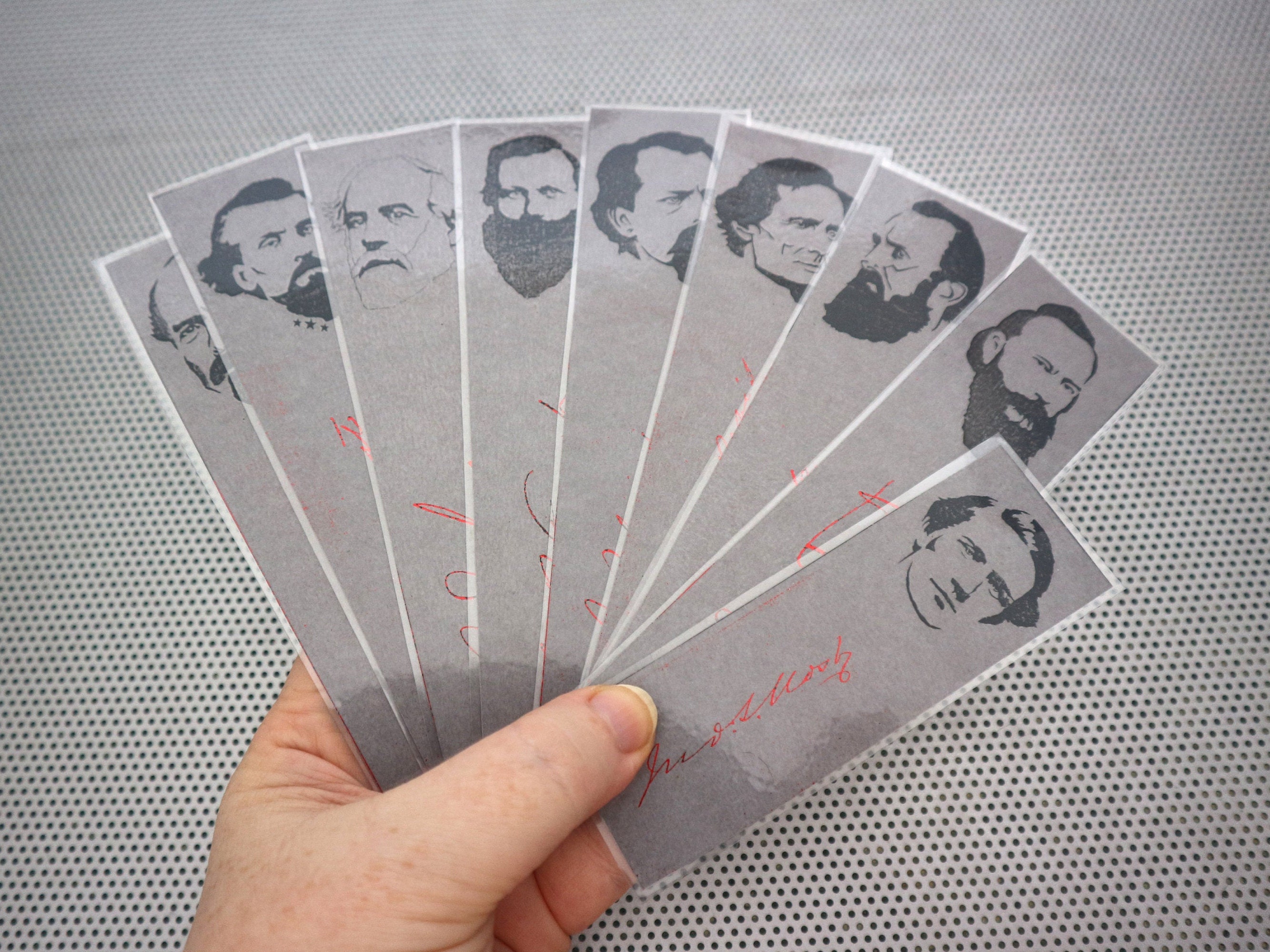 Civil War Bookmarks Heroes of the Confederacy Set of 9 - Etsy UK