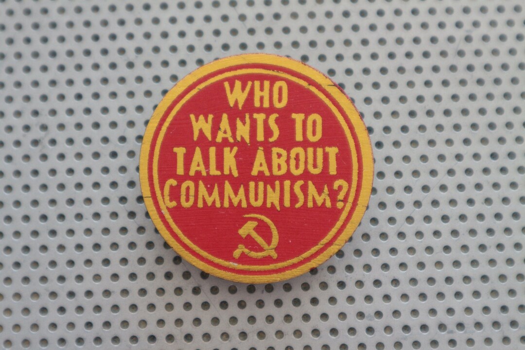 Communist Pin 1.5" Pinback Badge or Button. Handmade Antifa Communism ...