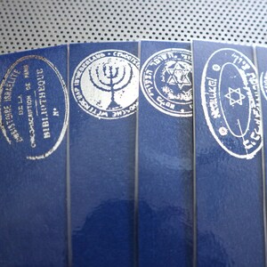 Jewish Bookmarks / Set of 9 Library Stamps Librarian Marks / Rabbi ...