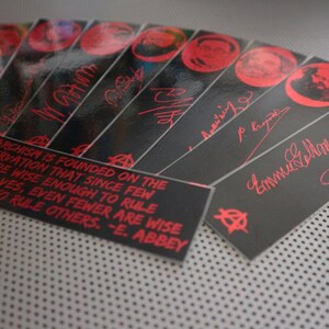 Anarchists Bookmarks Set / Nine Handmade Portrait Book Marks / Black ...