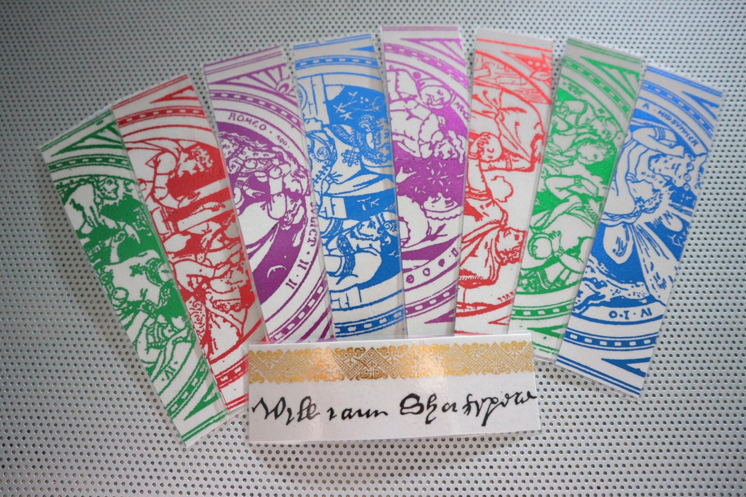 Shakespeare Bookmarks Greatest Hits - Set of 9 Handmade Book Marks in ...