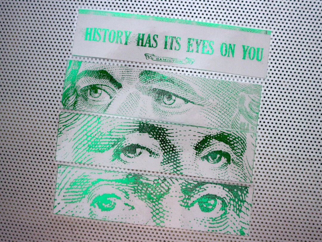 Alexander Hamilton / History Has Its Eyes on You / Set of Four Handmade ...