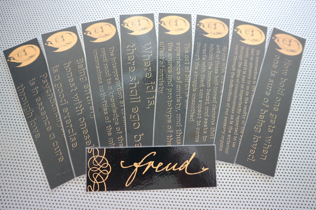 Freud Bookmarks Set Nine Quote Book Marks of Sigmund Bust Print ...