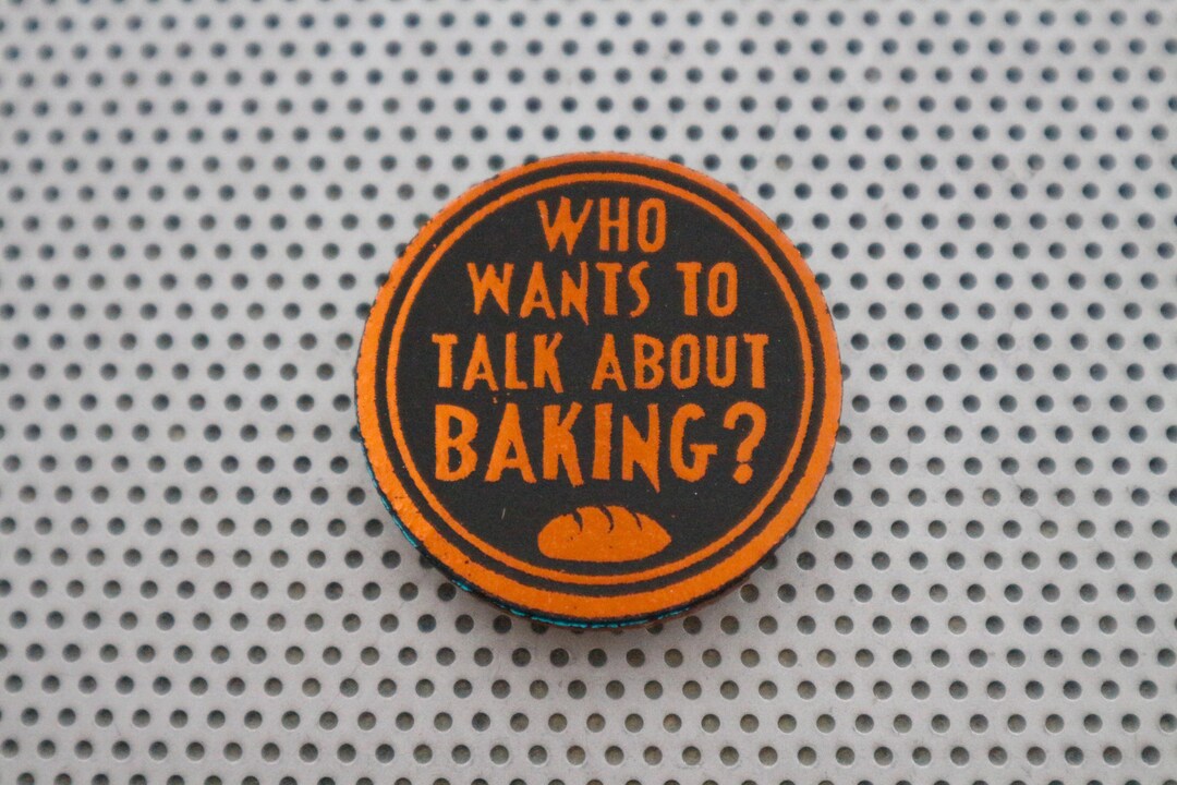 Baking Lovers Pin 1.5" Pinback Button. Bakers Flour Logo Handmade ...