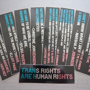 Trans Bookmarks / Set of 9 Positive Quotes by Transgender - Etsy