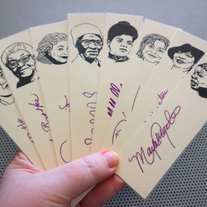 Black Women Writers Bookmarks / Set of Nine Handmade African American ...