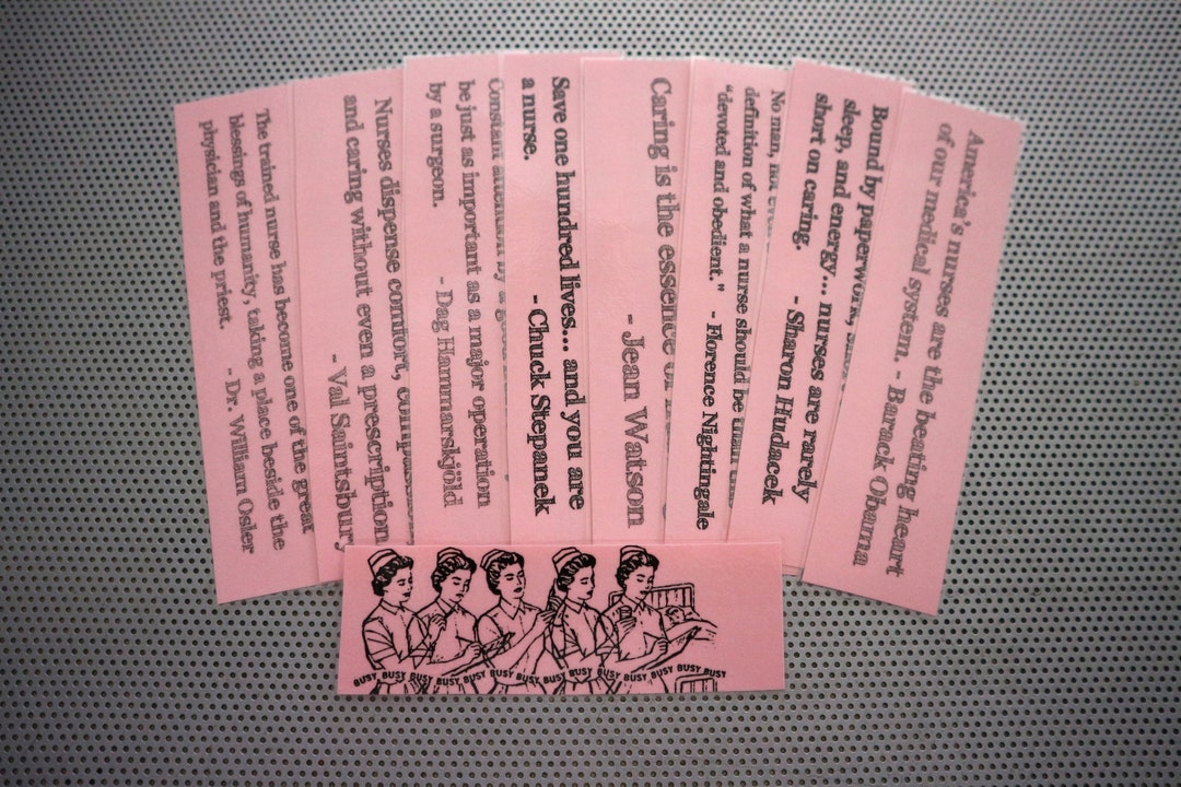 Nursing Quotes Bookmarks / Set of 9 Handmade Writers Quotes About ...
