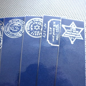 Jewish Bookmarks / Set of 9 Library Stamps Librarian Marks / Rabbi ...