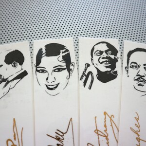 Harlem Renaissance Bookmarks / Set of Nine Handmade Portraits Writers ...