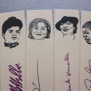 Black Women Writers Bookmarks / Set of Nine Handmade African American ...
