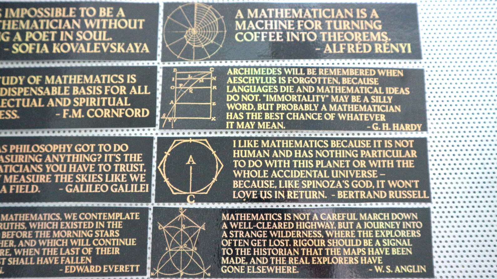 Mathematics Quotes Bookmark Set of Mathematician Scientist Book ...