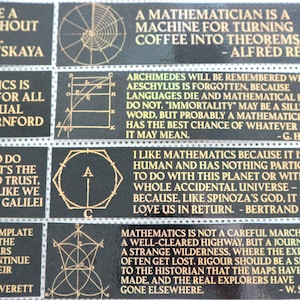 Mathematics Quotes Bookmark Set of Mathematician Scientist Book ...