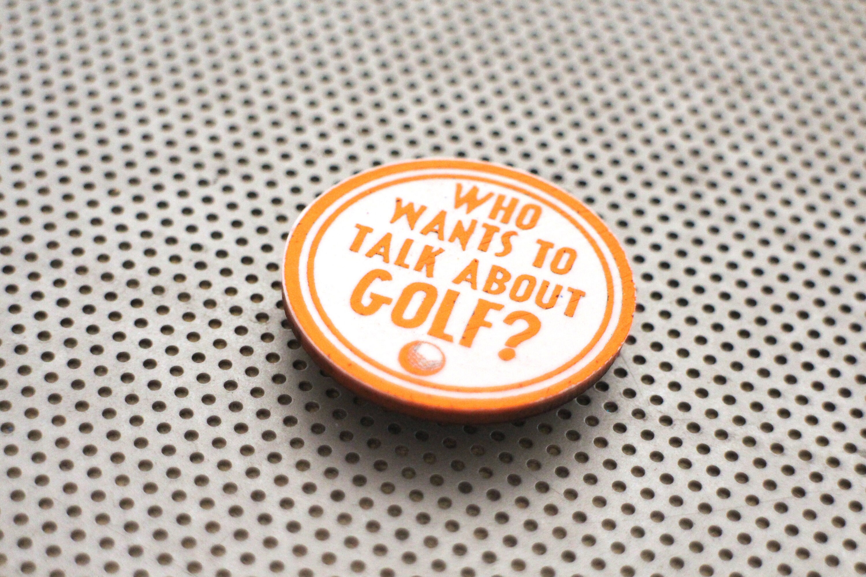 Golf fanatic 1.5 pinback button. Golfers tees woods | Etsy