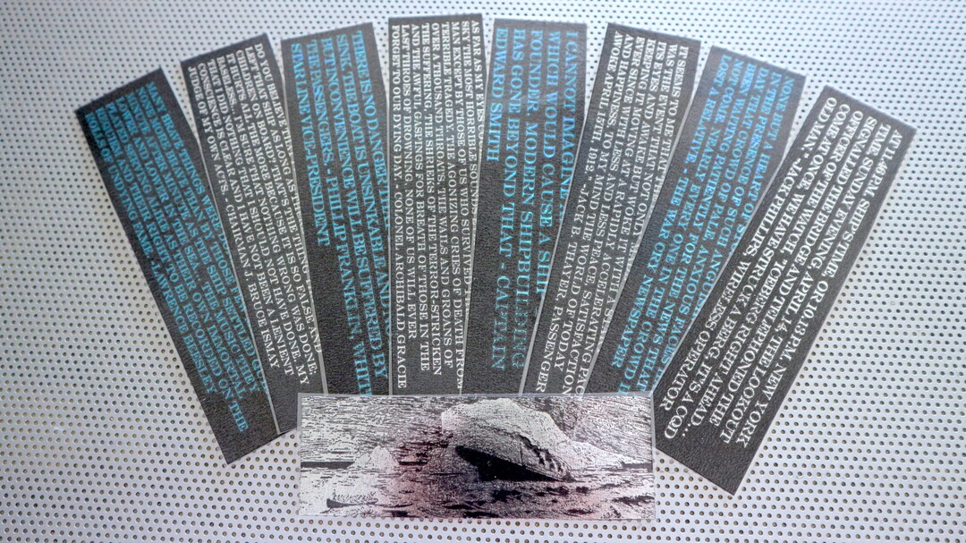 Titanic Disaster Bookmark Set of 9 Handmade History Quotes Ocean Liner ...