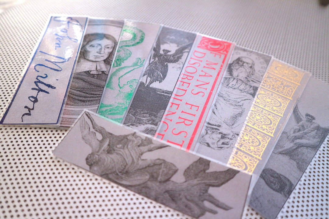 Paradise Lost Bookmarks Set of 9 Handmade John Milton Gray Regained ...