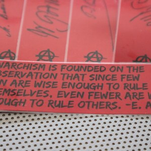 Anarchists Bookmarks Set / Nine Handmade Portrait Book Marks / Black ...