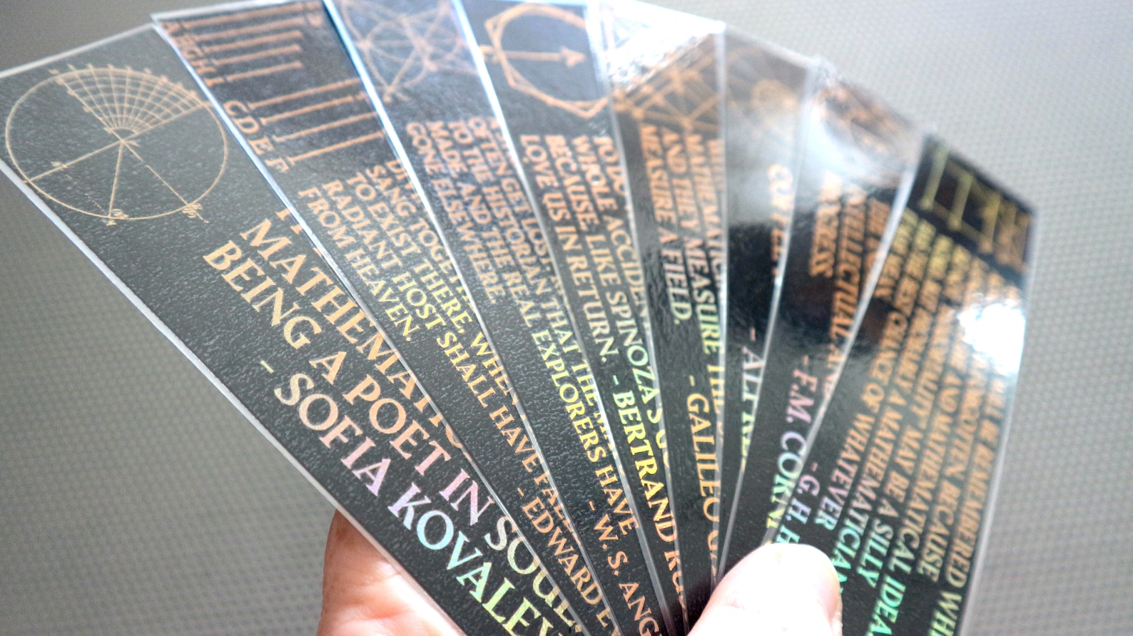 Mathematics Quotes Bookmark Set of Mathematician Scientist Book ...