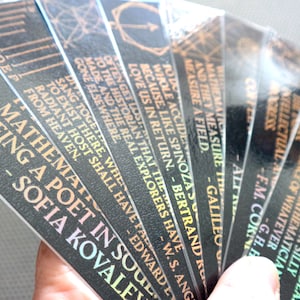 Mathematics Quotes Bookmark Set of Mathematician Scientist Book ...