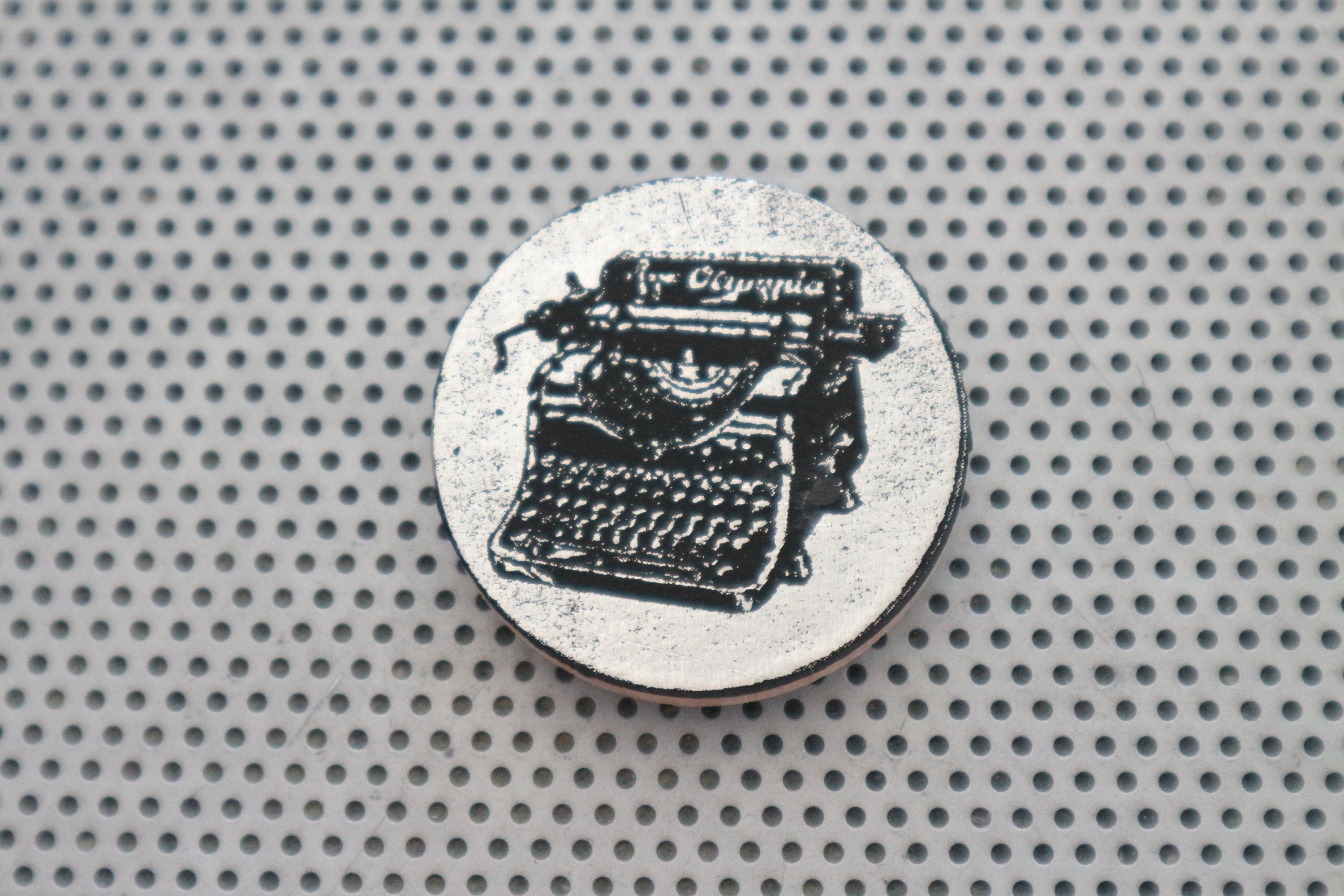 Vintage Typewriter Pin 1.5 Handmade Pinback Button for | Etsy