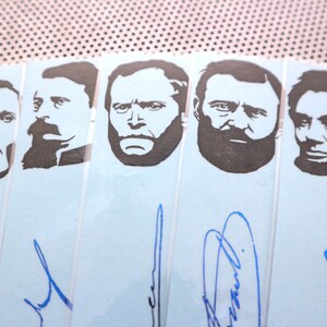 Civil War Bookmarks / Heroes of the Union / Set of 9 Handmade American ...