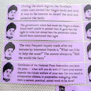 Ida B Wells Quotes Set of 9 Bookmarks Black Suffragist African American ...