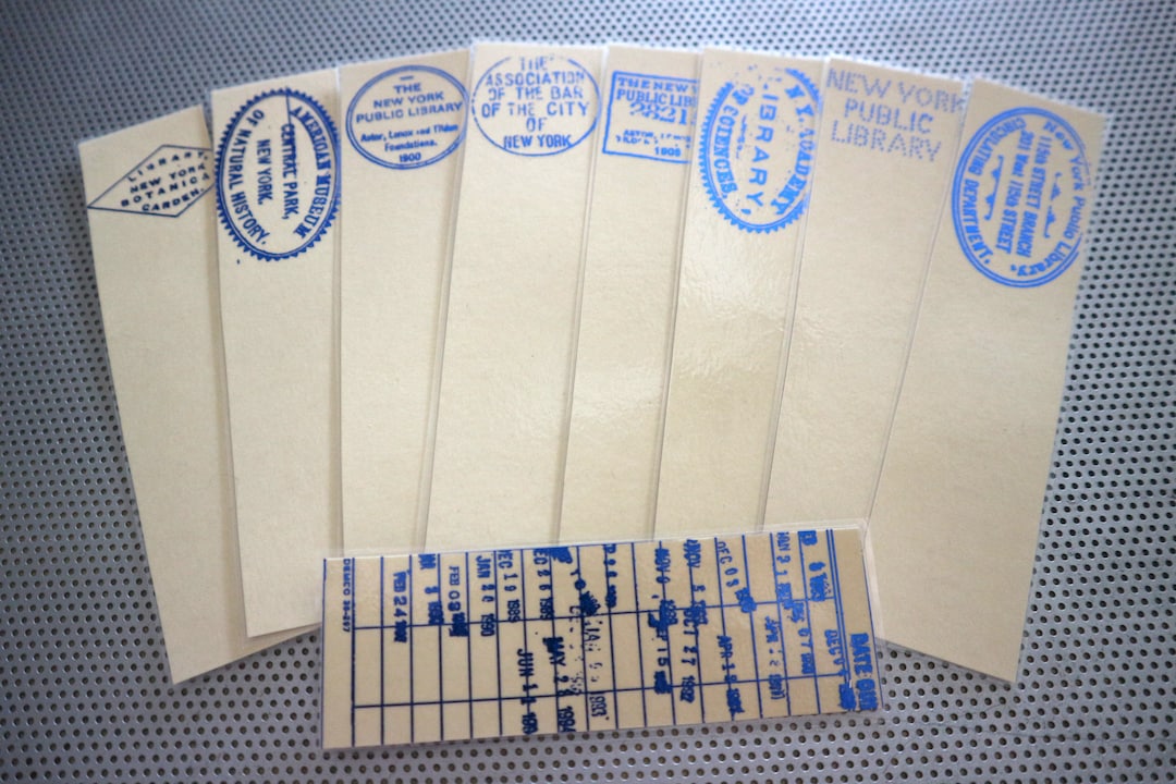 NYC Bookmark Set of 9 New York City Library Stamps Librarian Marks ...