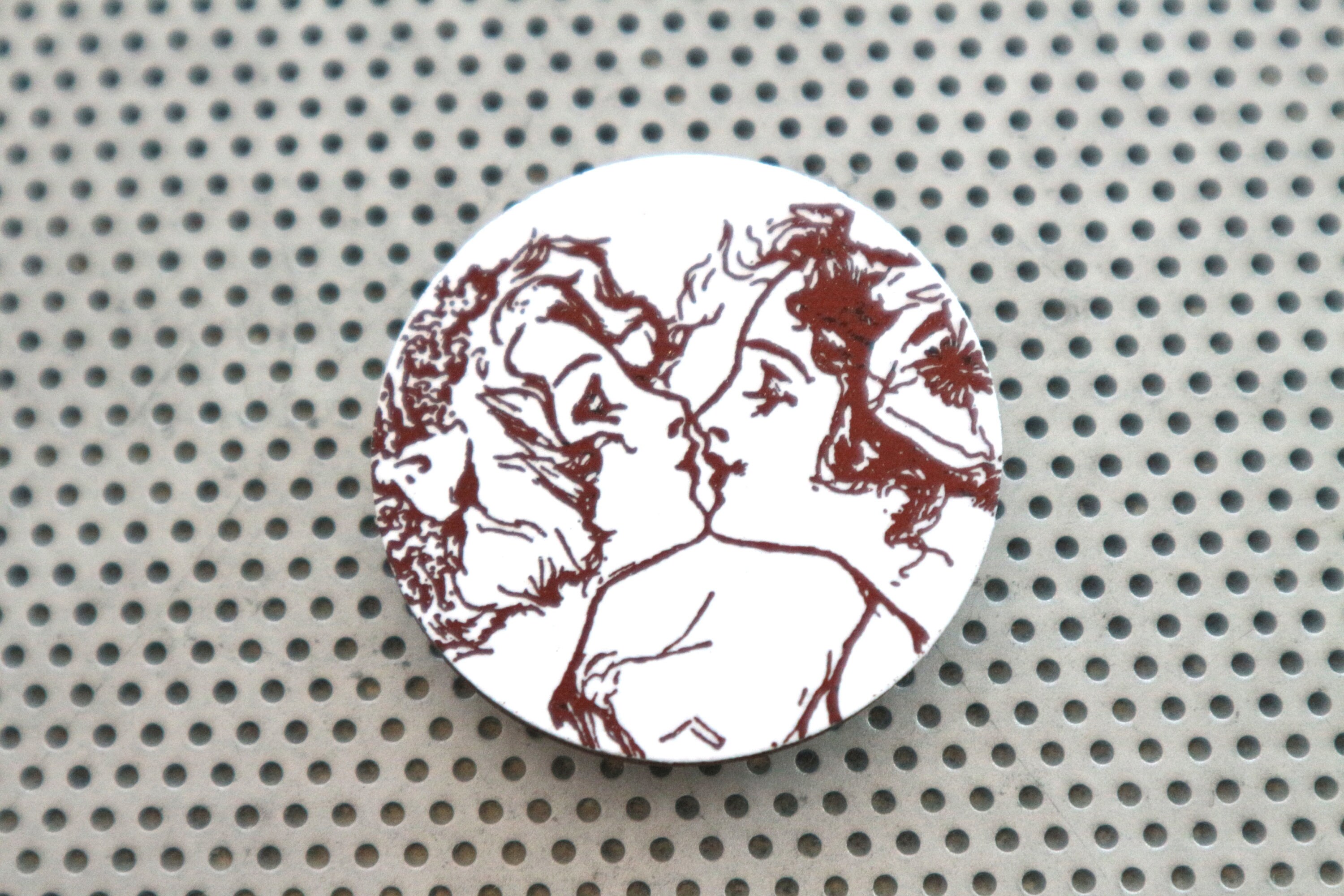 Lesbian Kiss 1 5 Pinback Pin Button Handmade Gay Woman Etsy