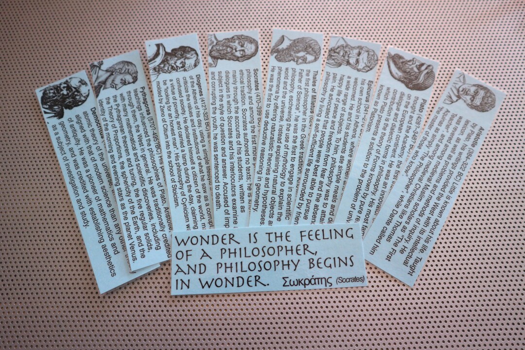 Greek Philosophers Bookmarks Set Nine Biography Book Marks Ancient ...