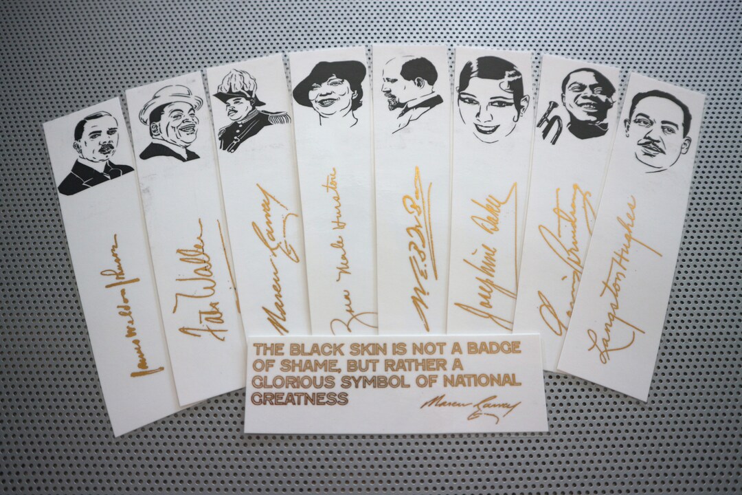 Harlem Renaissance Bookmarks / Set of Nine Handmade Portraits Writers ...