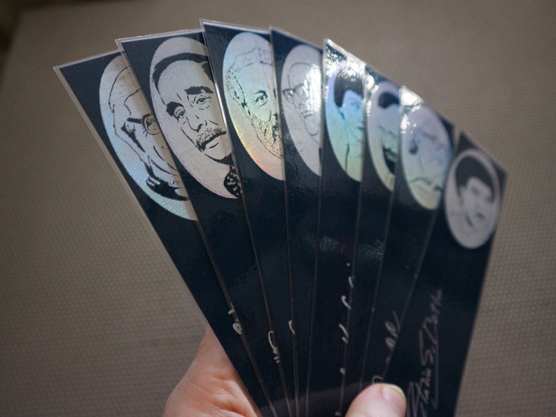 Science Fiction Bookmarks Set of 9 Handmade Scifi Writers Sci | Etsy