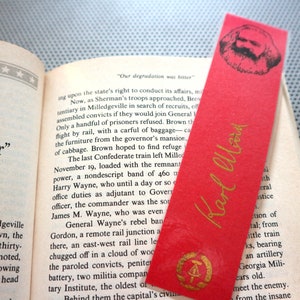 Communists Bookmarks Set / Nine Handmade Portrait Book Marks / Black ...