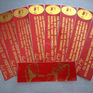 Karl Marx Bookmarks Set 9 Handmade Quote Book Marks Black Gold Red ...