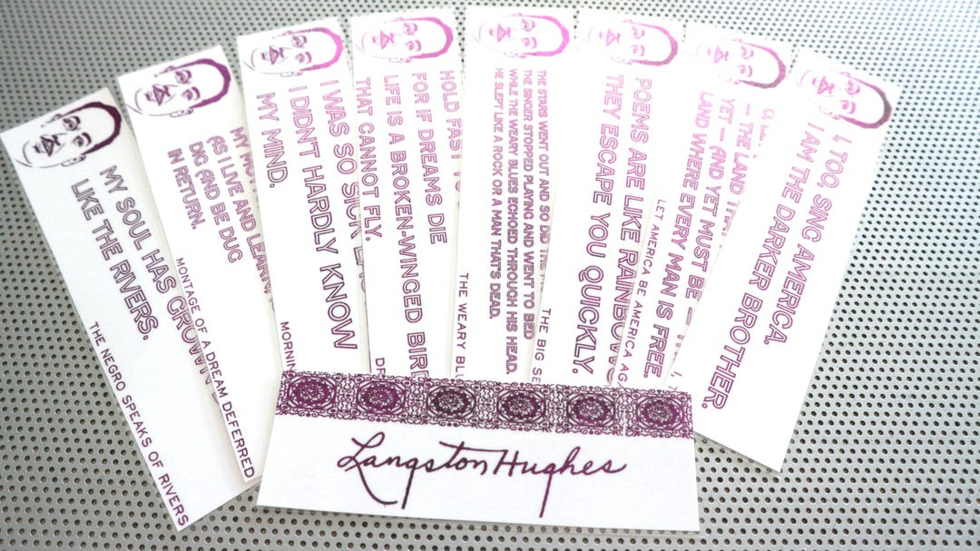 Langston Hughes Harlem Renaissance Bookmarks Set of Nine Handmade Art ...