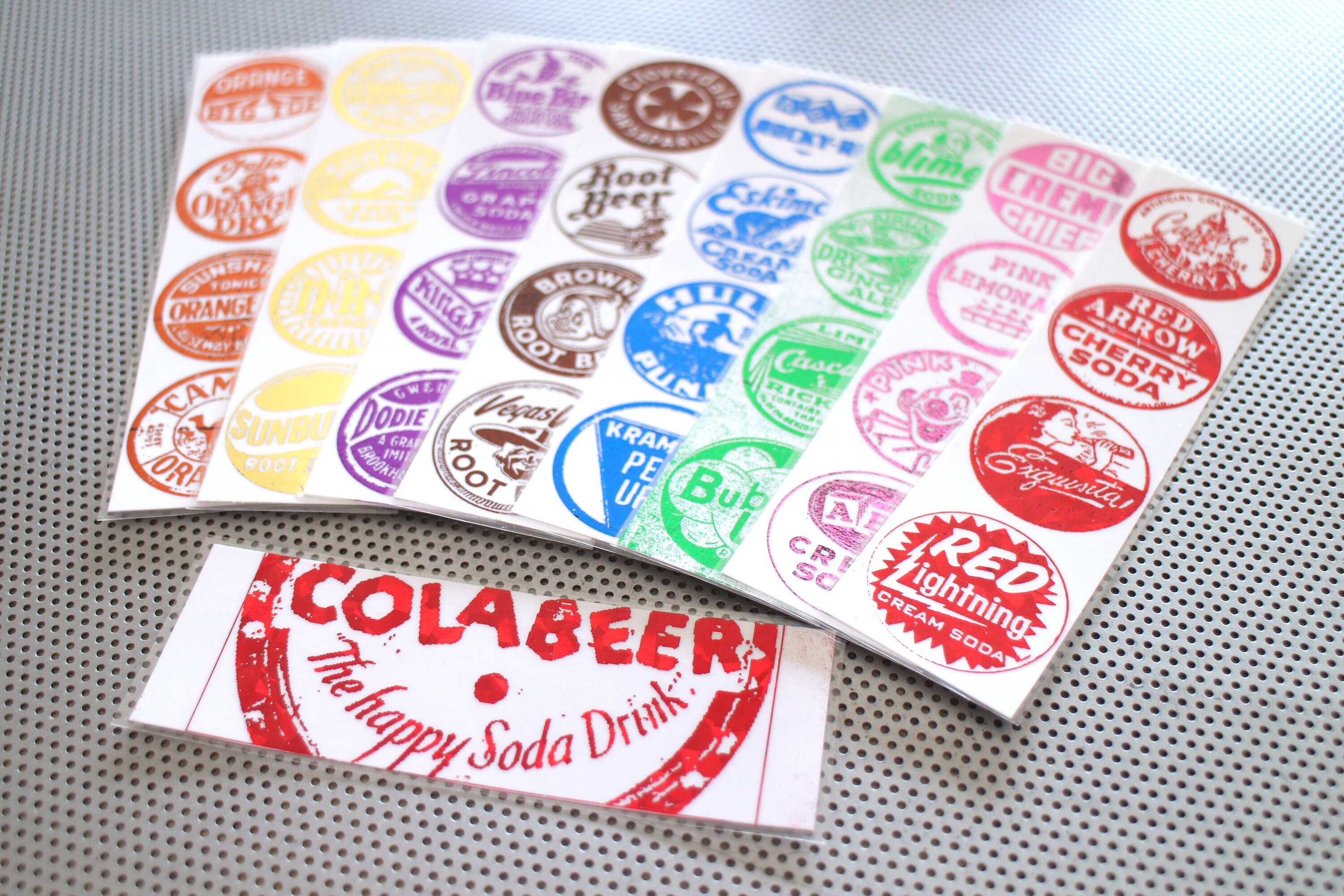 Vintage Bottlecaps / 9 Bookmark Set of Antique Soda Pop Bottle Caps ...