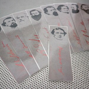 Civil War Bookmarks Heroes of the Confederacy Set of 9 American ...