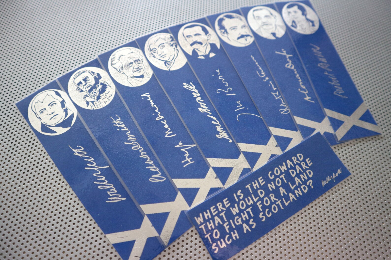 Great Scots Bookmarks / Set of 9 Scottish Handmade Portraits - Etsy