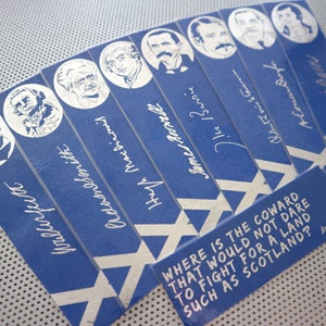 Great Scots! Bookmarks / Set of 9 Scottish Handmade Portraits ...