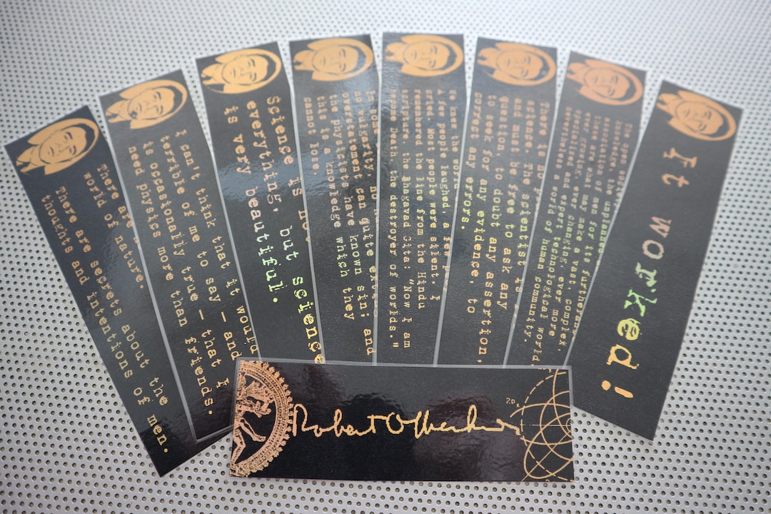 J Robert Oppenheimer Bookmark Set of Quotes Mechanics Theoretical ...