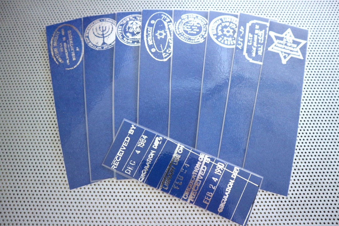 Jewish Bookmarks / Set of 9 Library Stamps Librarian Marks / Rabbi ...