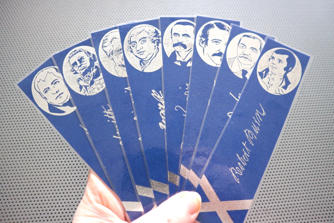 Great Scots Bookmarks / Set of 9 Scottish Handmade Portraits - Etsy