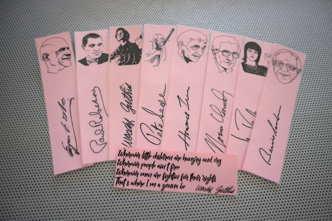 American Socialists Bookmarks Set of Nine Handmade Portrait Book Marks ...