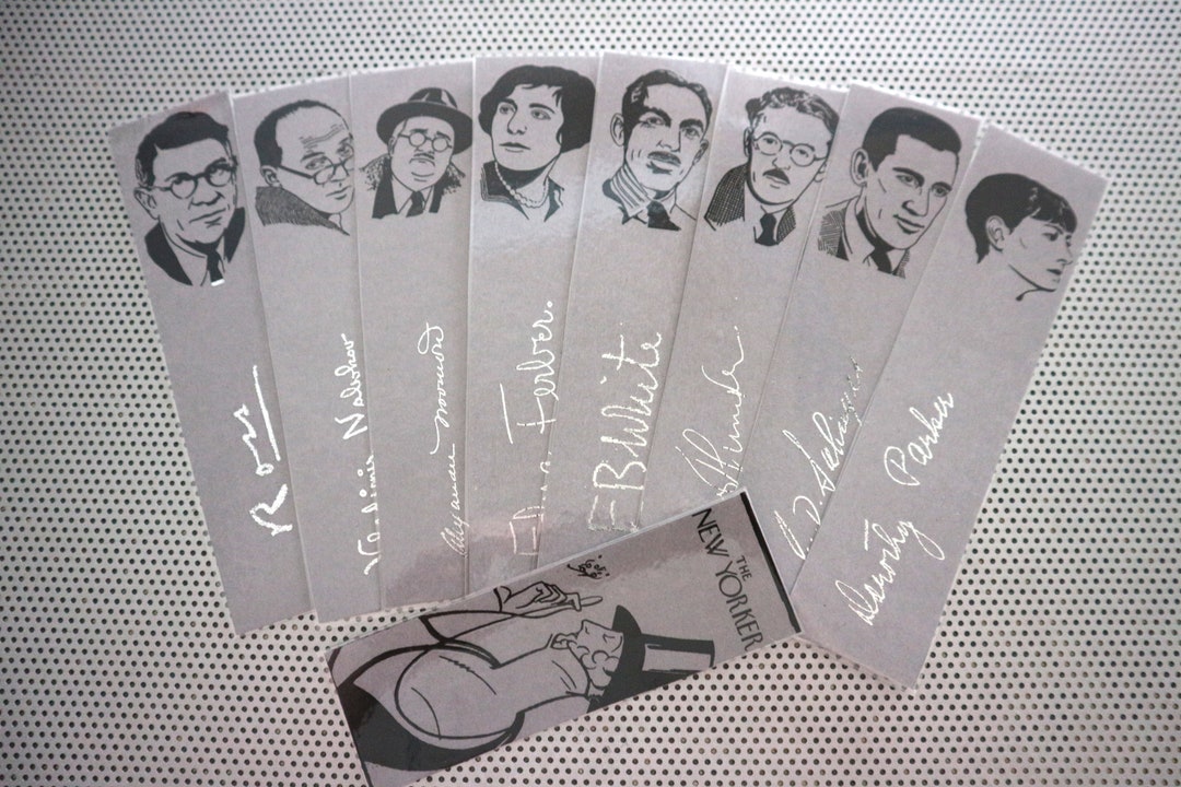 New Yorker Bookmarks Set of Nine Handmade Portraits of 1920s Writers ...