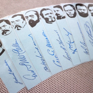 Civil War Bookmarks / Heroes of the Union / Set of 9 Handmade American ...