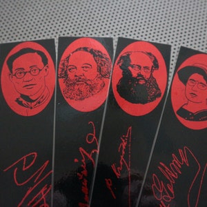 Anarchists Bookmarks Set / Nine Handmade Portrait Book Marks / Black ...