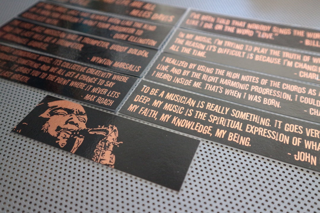 Jazz Music Bookmarks Set of Nine Quotes by and About Great Musicians ...